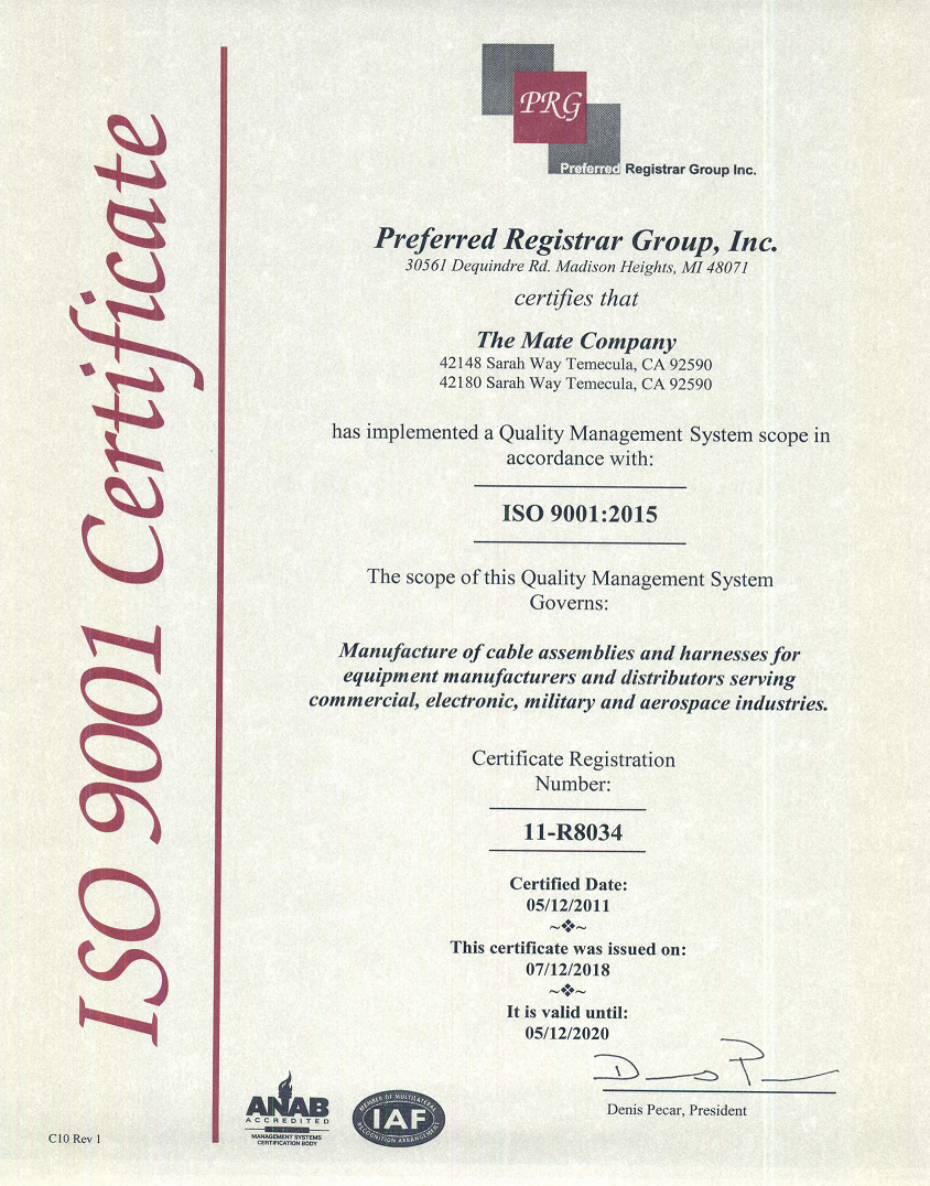 ISO 9001 Certificate